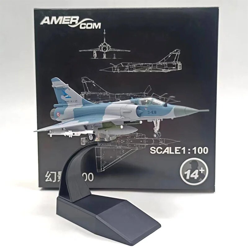 Металлическая модель самолета Dassault Mirage 2000 HYINUO 1/100