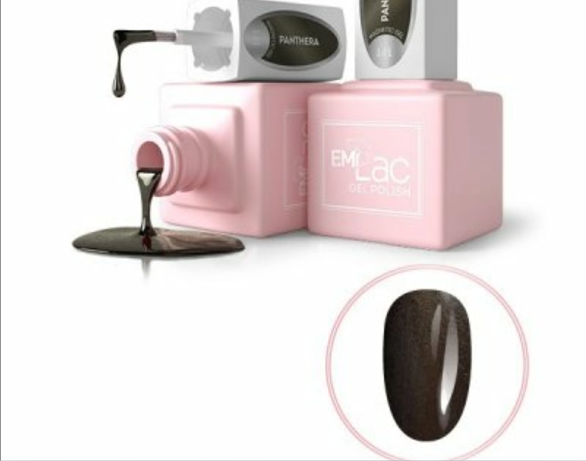 E.MiLac, Magnetic Gel, Гель-лак, Пантера, №141, 9 мл