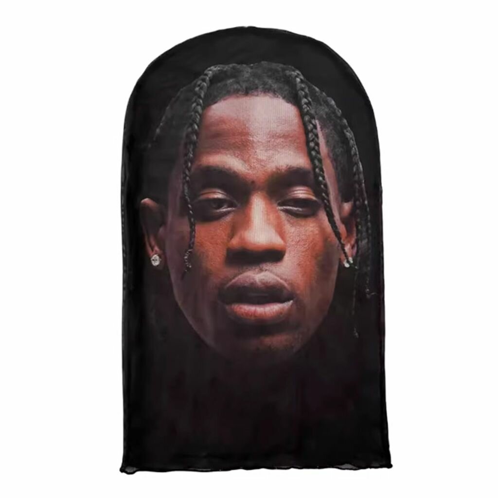 (1 топ) Пародийная маска звезды на все лицо -Трэвис Скотт Аватар