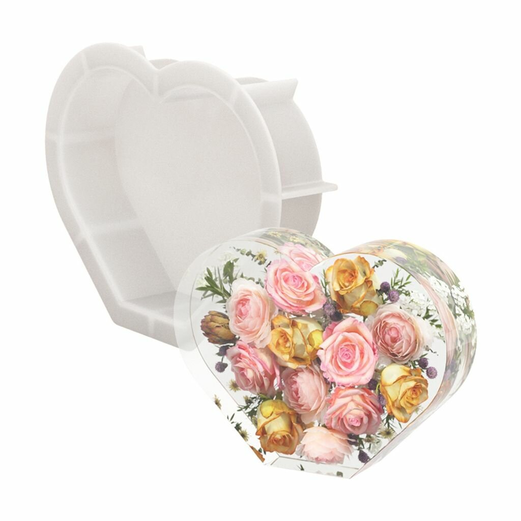 Геометрическая форма для кристаллов из эпоксидной смолы своими руками Маленькое сердце