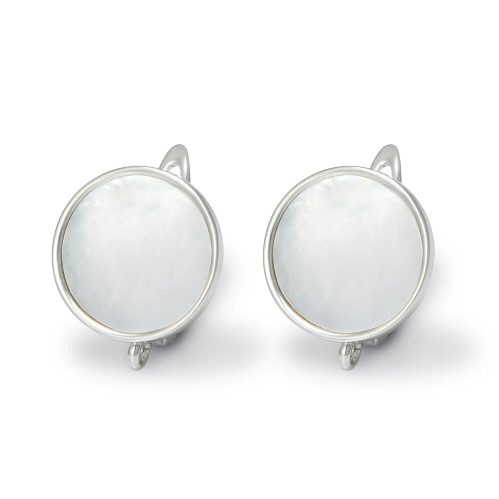 Серьги YANASI из ракушек с золотым покрытием Rhodium