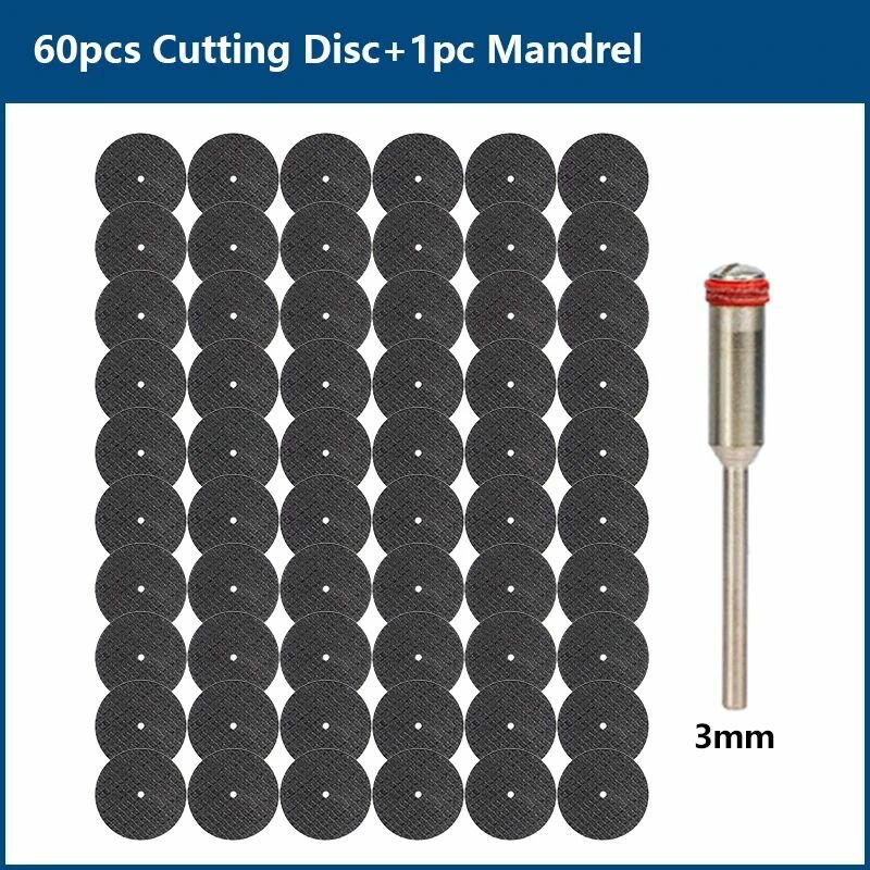 Набор абразивных отрезных дисков XCAN для гравера с держателями, 60 предметов