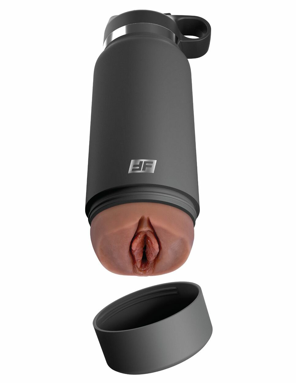 Мастурбатор-вагина в корпусе-бутылке Pipedream PDX Plus F*ck Flask, коричневый