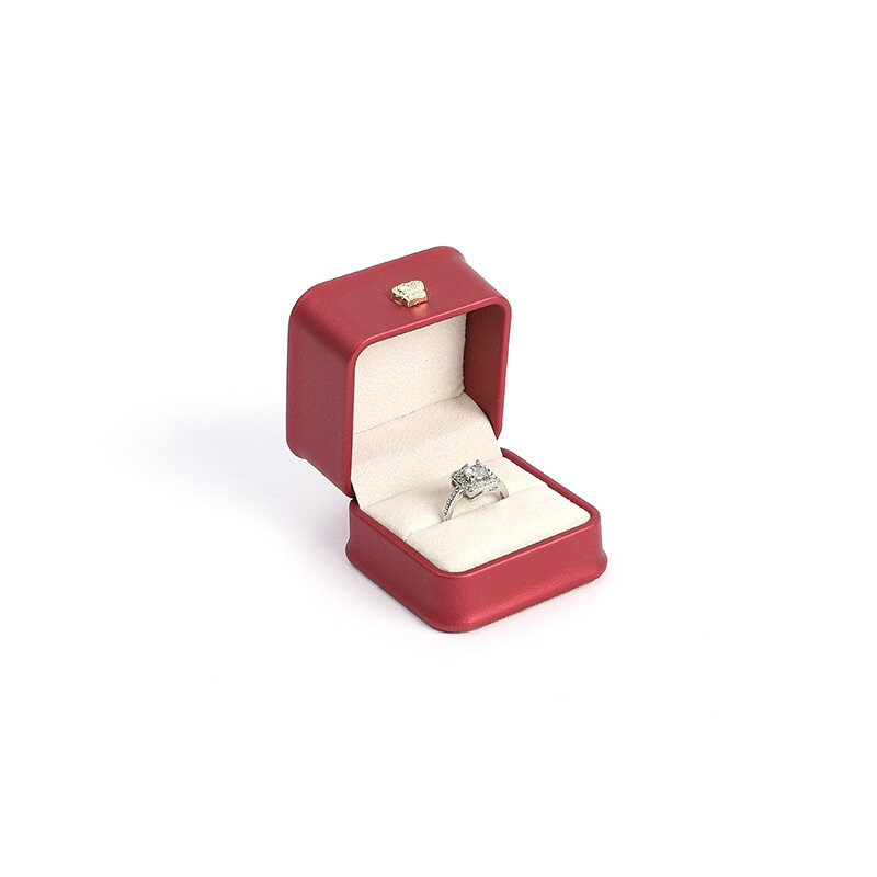 Шкатулка "Корона", для драгоценностей, искусственная кожа, 5,7x5,7x4,7 см