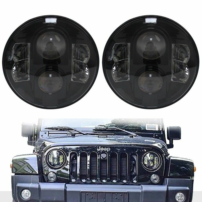 Светодиодной фары для грузовиков, предназначенной для бездорожья. Фара имеет мощность 80 Вт и диаметр 7 дюймов.