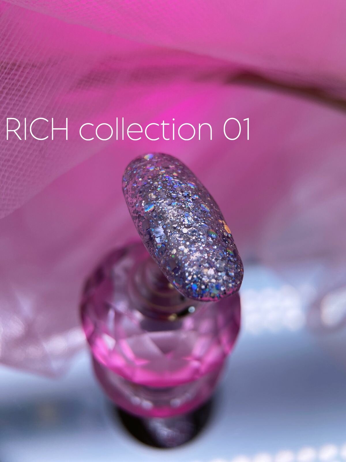 Гель лак Universe Profession Gel, RICH 1 серебро 10мл