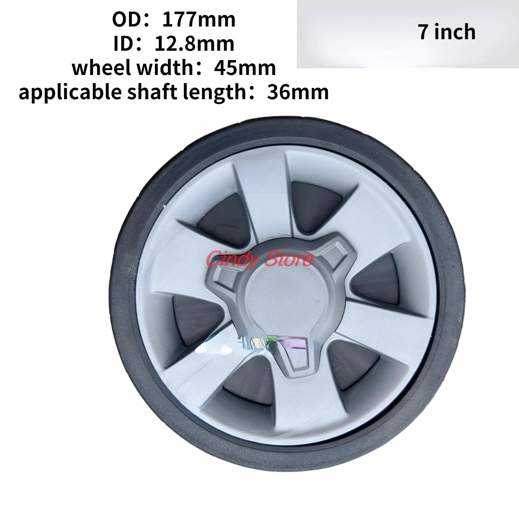 Колесо для газонокосилки 7 дюймов, OD: 177mm, ID: 12.8mm