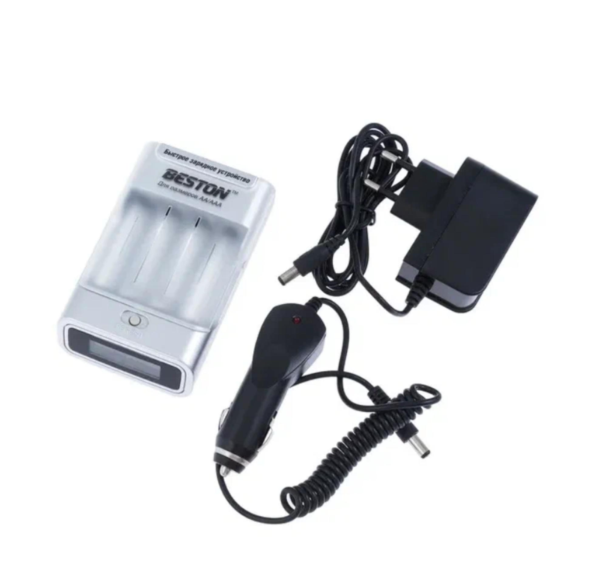 Зарядное устройство BESTON BST-905, для аккумуляторов AA/AAA, 4 канала, от 220 В и 12 В