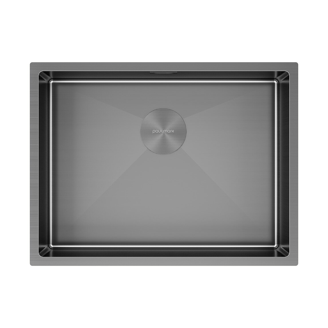 Кухонная мойка Paulmark NEXT 58 UNI PM215844-GM вороненая сталь Нержавеющая сталь