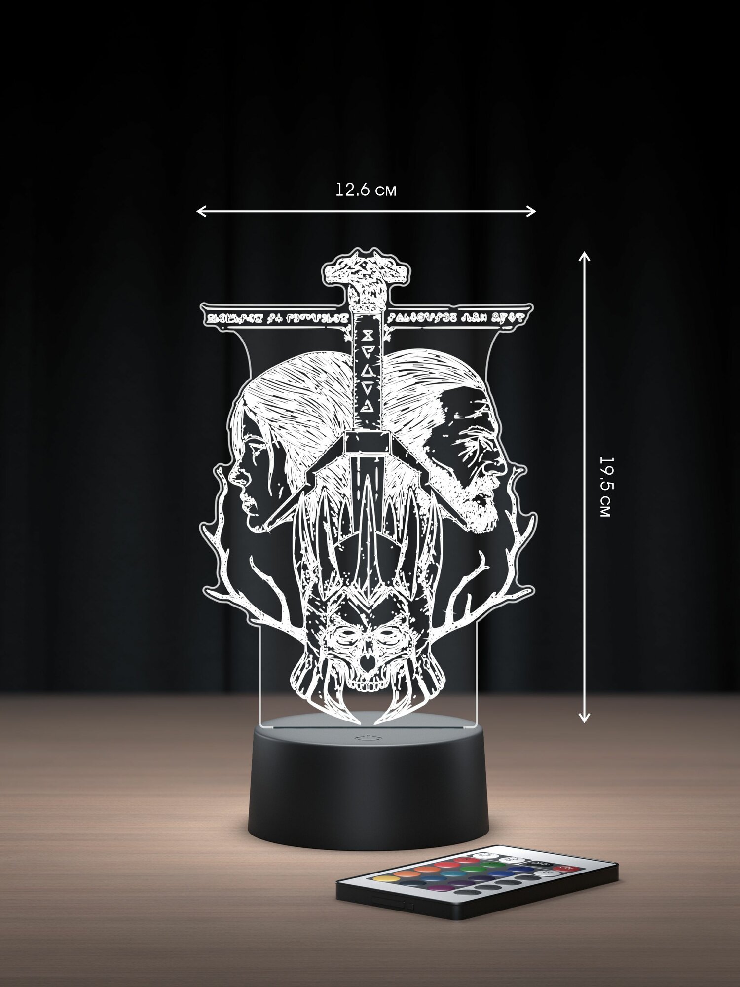 Ночник Игра Ведьмак - The Witcher. Подарок геймеру — декор для игровой комнаты с символикой популярных игр, узнаваемыми персонажами и атмосферой киберспорта. — фото 1