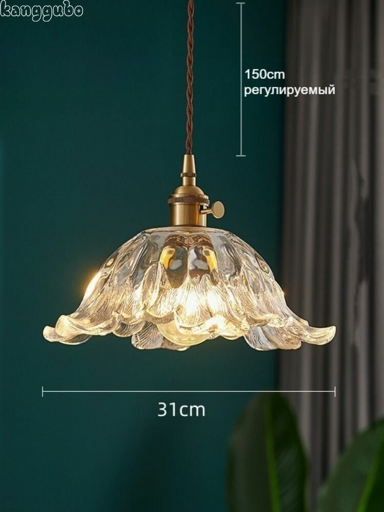 Люстра из цветочного стекла