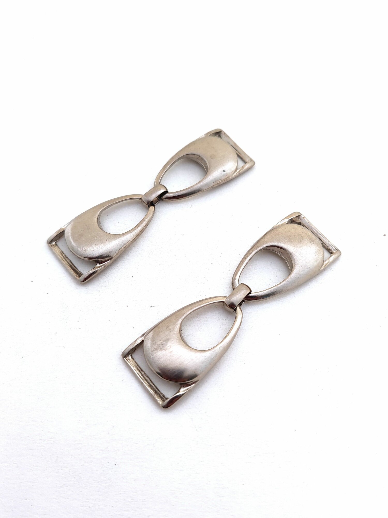 Украшения на обувь 2 шт, длина 8 см, металл, цвет никель