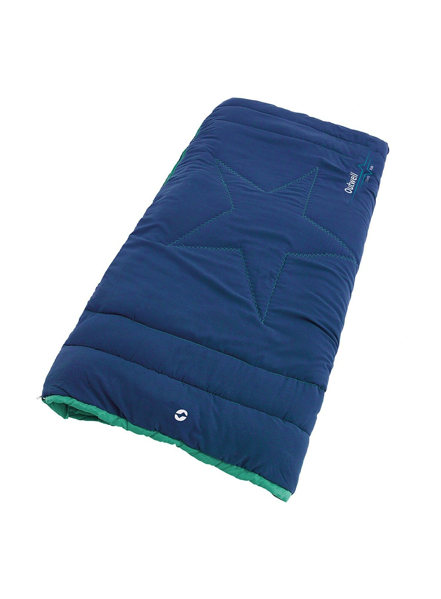 Decathlon Детский спальный мешок Outwell Champ Kids 130 см, прямоугольный, 1-местный, синий
