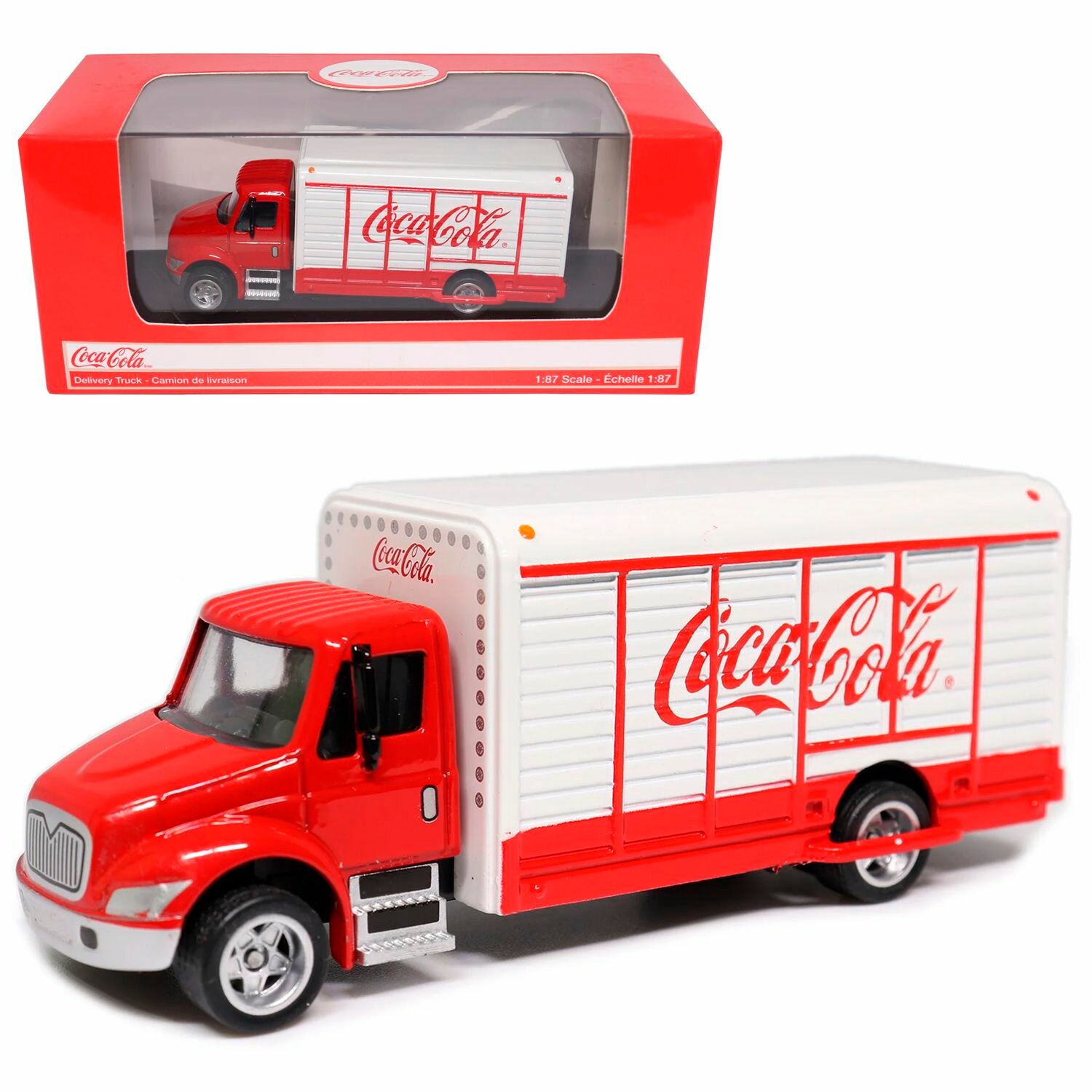 Машинка литая коллекционная Motor City Classics - Die-сast модель по лицензии Coca-Cola Beverage Truck, масштаб 1:87, 870001