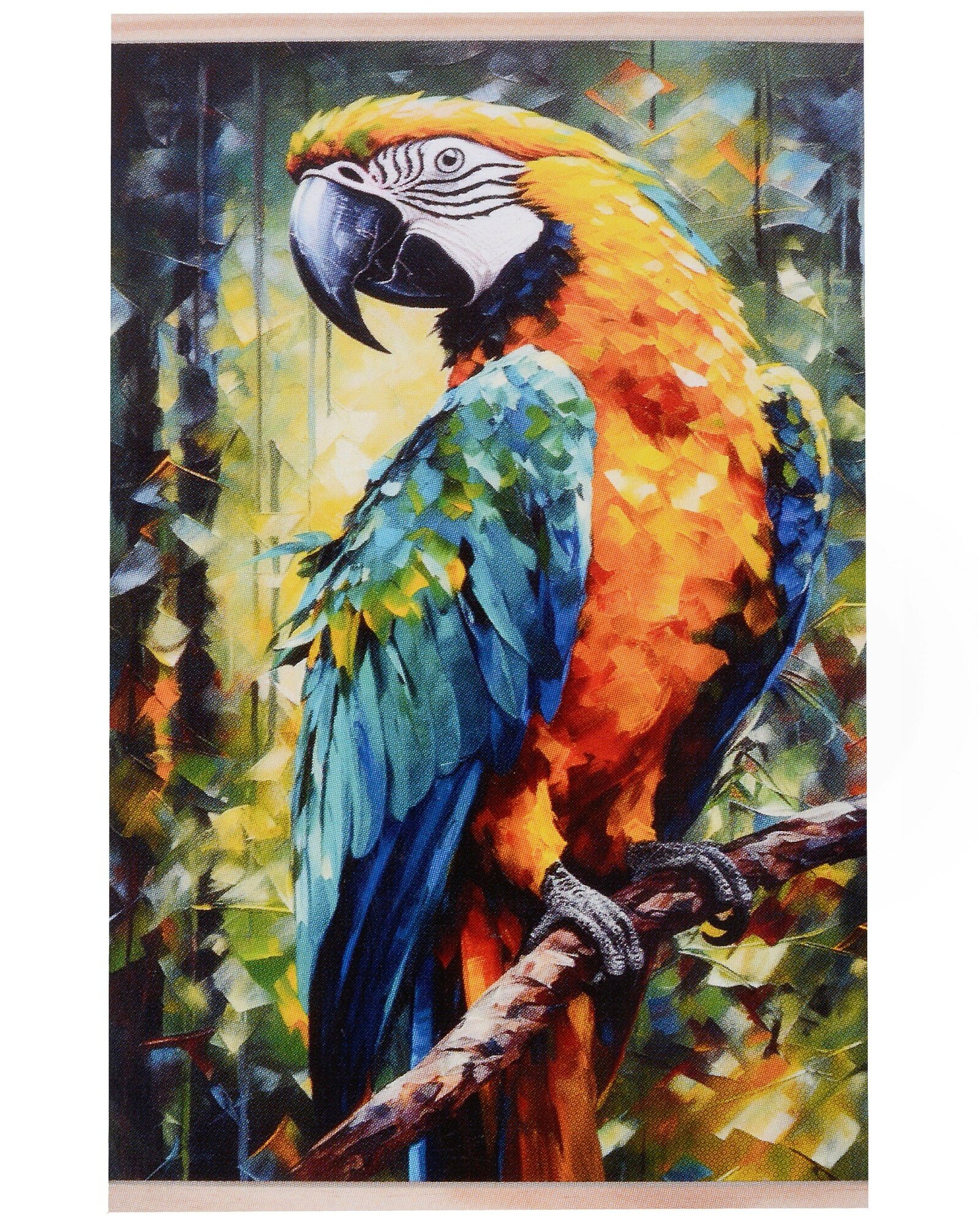 Алмазное панно на подвесе. Экзотический попугай. 30х50 см.