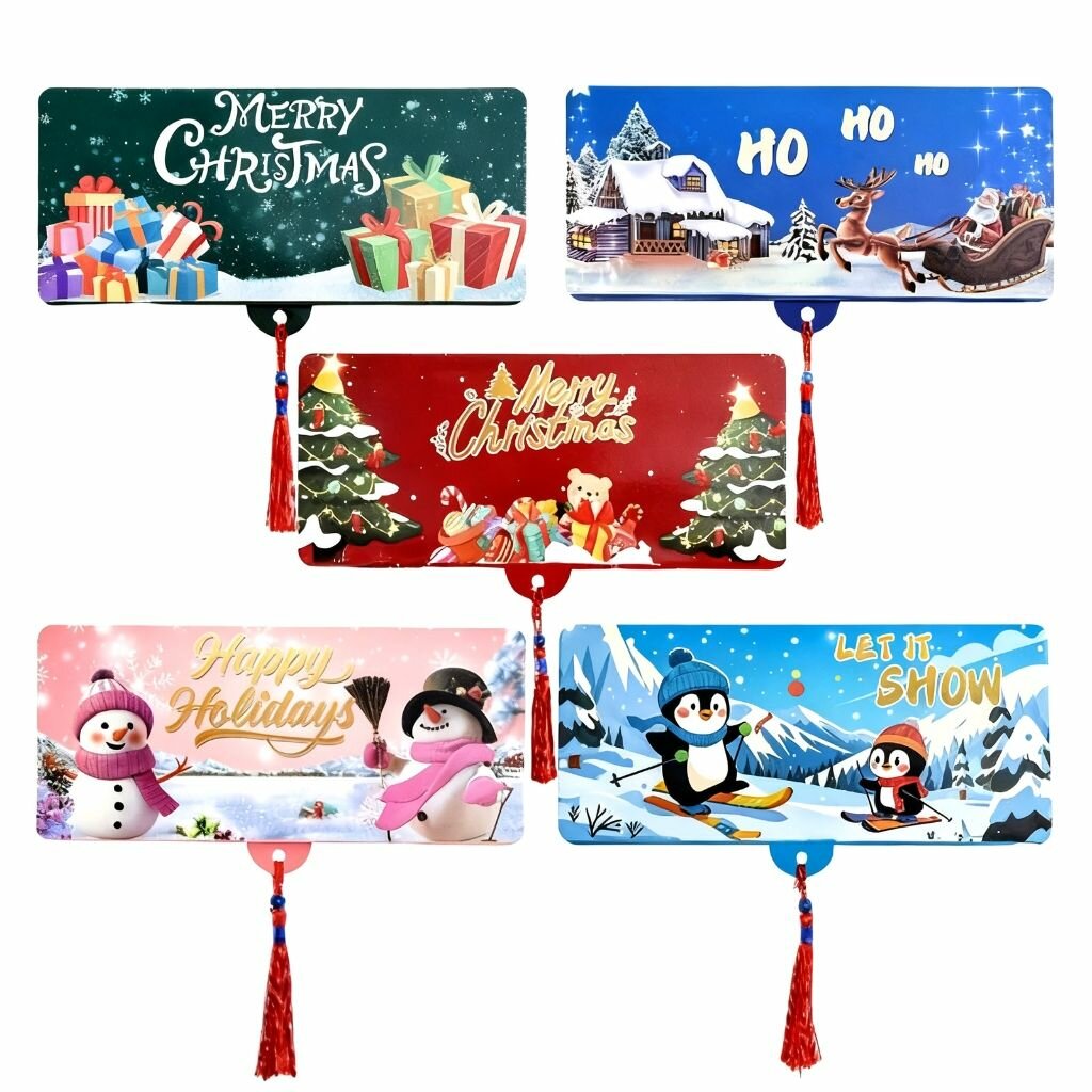 2025 Санта Клаус USD 10 Открыток в красных конвертах-5 комплектов