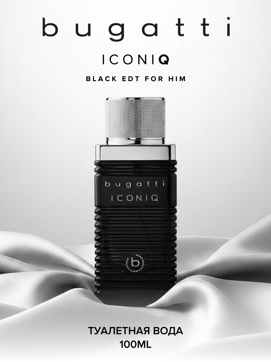 Bugatti Туалетная вода мужская Iconiq Black 100 мл