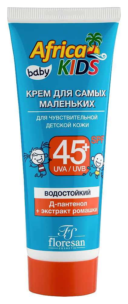 Floresan africa kids крем для самых маленьких для чувствительной детской кожи spf 45+ «africa kids» 50 мл