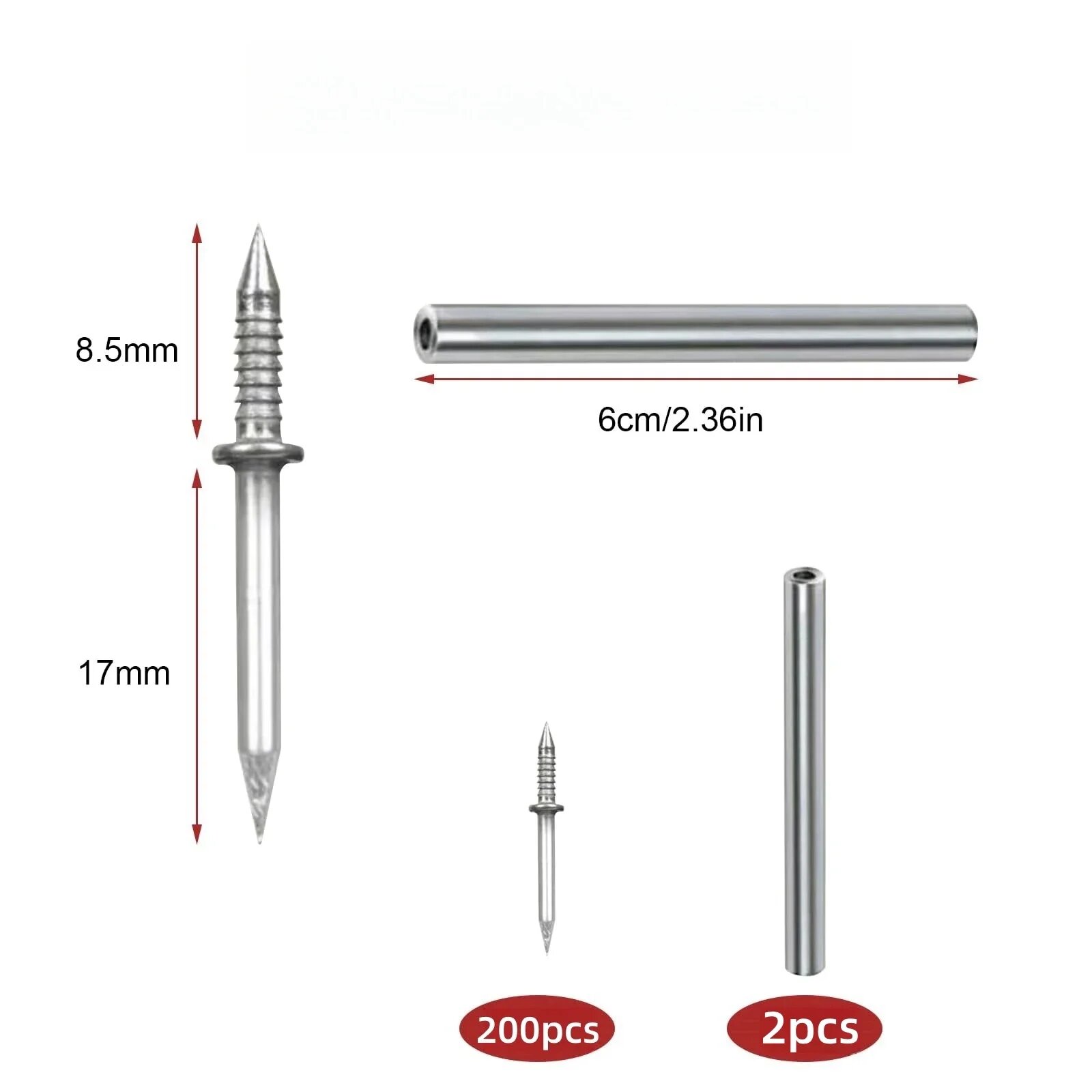 Двухсторонние металлические гвозди XMSJ для крепления плинтуса 200Pcs