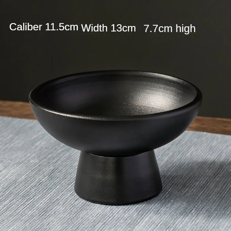 Черный керамический соусник 11.5x13x7.7 см