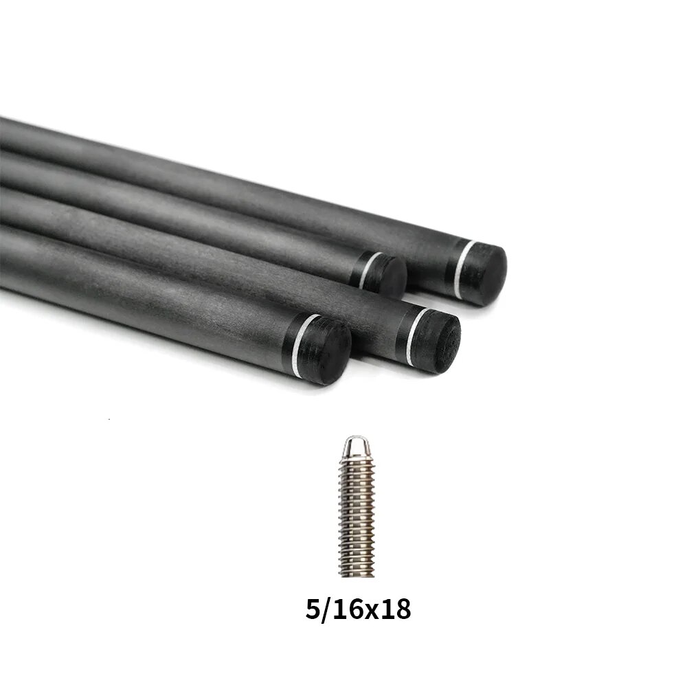 Углеродный вал для бильярдного кия BIZU 11,8 мм Серый, 11.8mm no logo, 5-16 x18