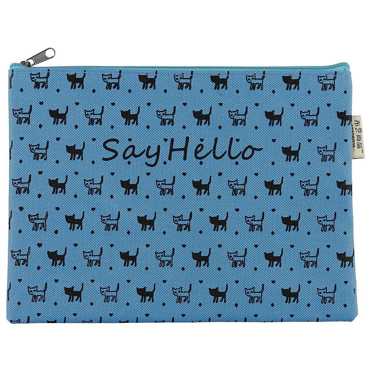 Папка для тетрадей «Say hello!» А5, ткань, на молнии, Black Ant