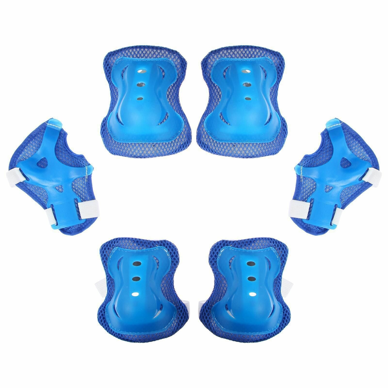 Защита для роликов ONLITOP, детская: наколенники, налокотники, защита запястья, размер S, цвет синий