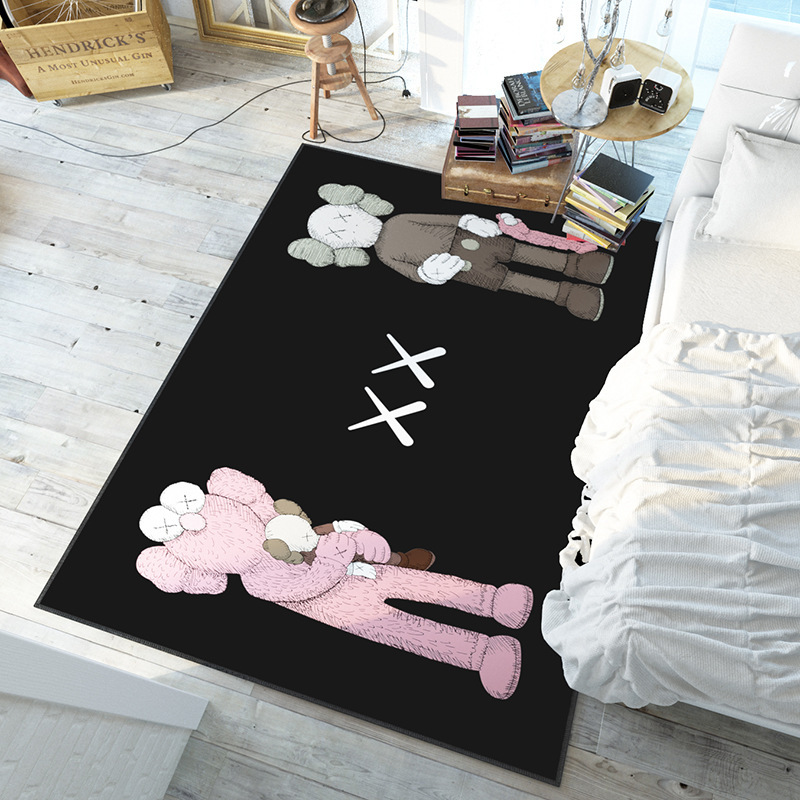 Ковер безворсовыйкавс 80x120см. Коврик универсальный противоскользящий