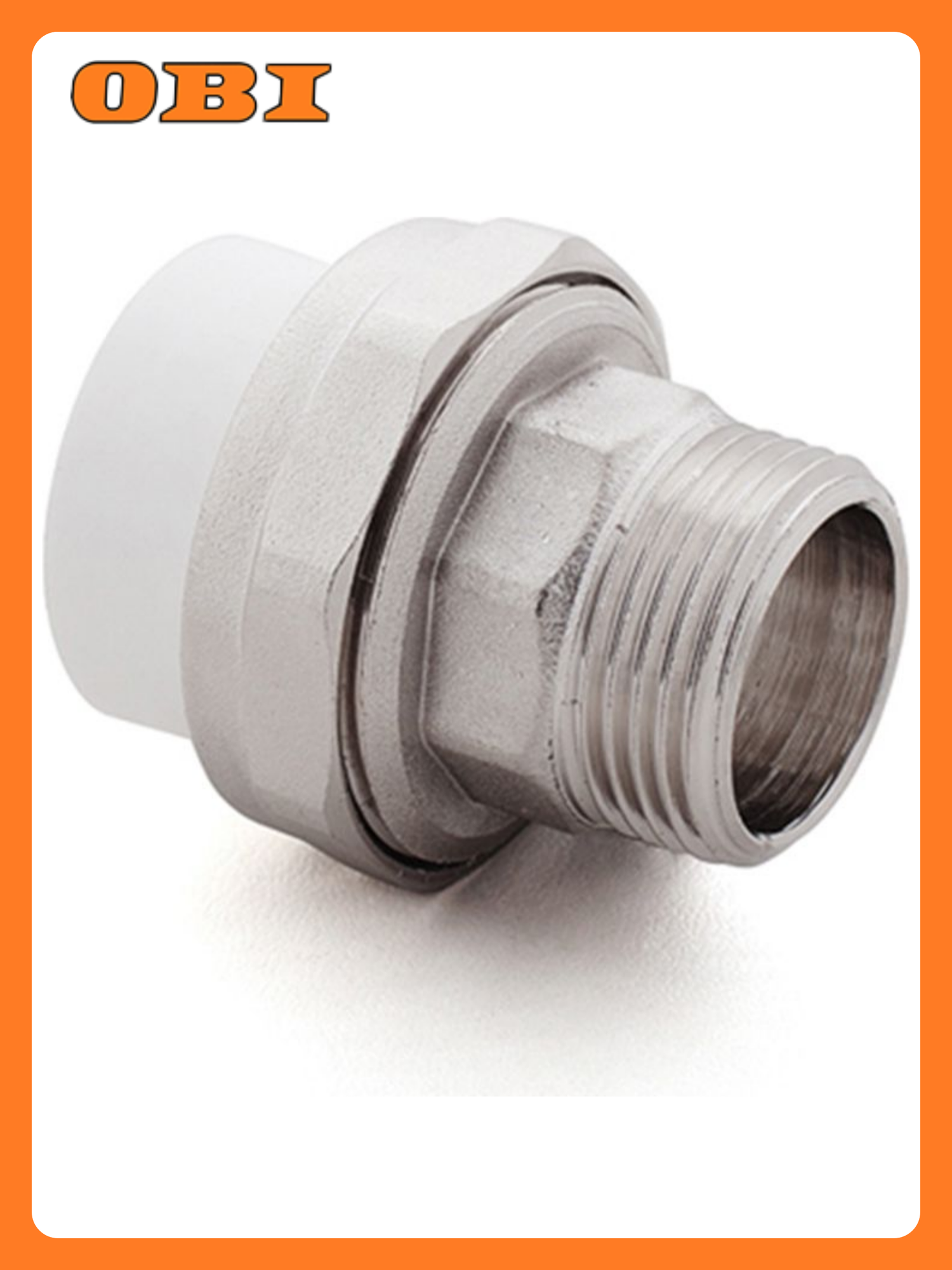 Муфта комбинированная разъем. (Американка) PPR наруж. резьба 20х 3/4, белый, RTP