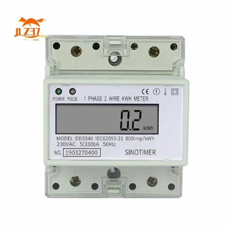 (P C G W) 1 Шт. Электрический Однофазный Двухпроводной Счетчик Энергии, КВтч, Переменного Тока 220 В, 100 А (B)