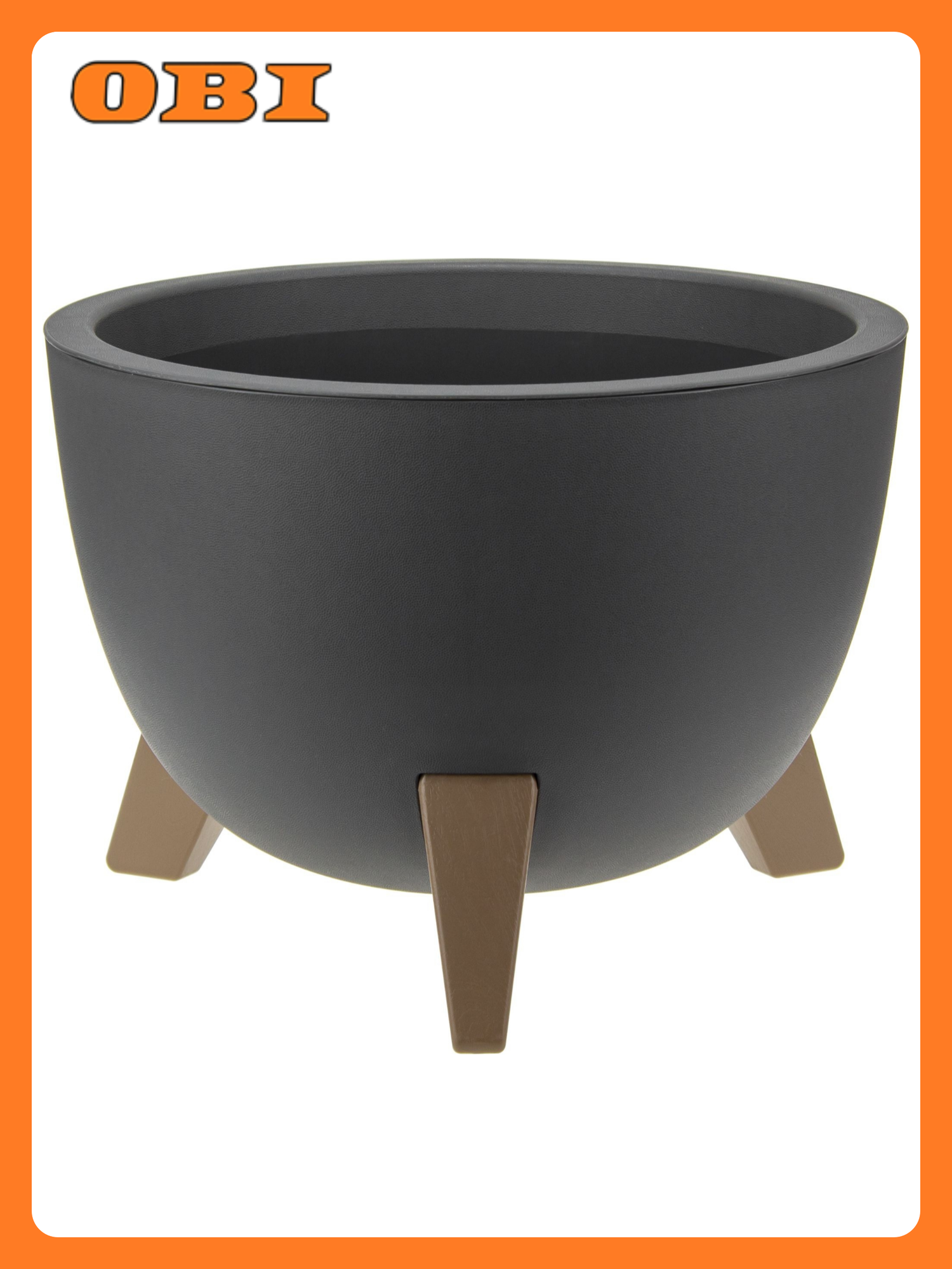 Кашпо М-Пластика "Флориан", для орхидей, графитовое, 35х25.5см, 1шт