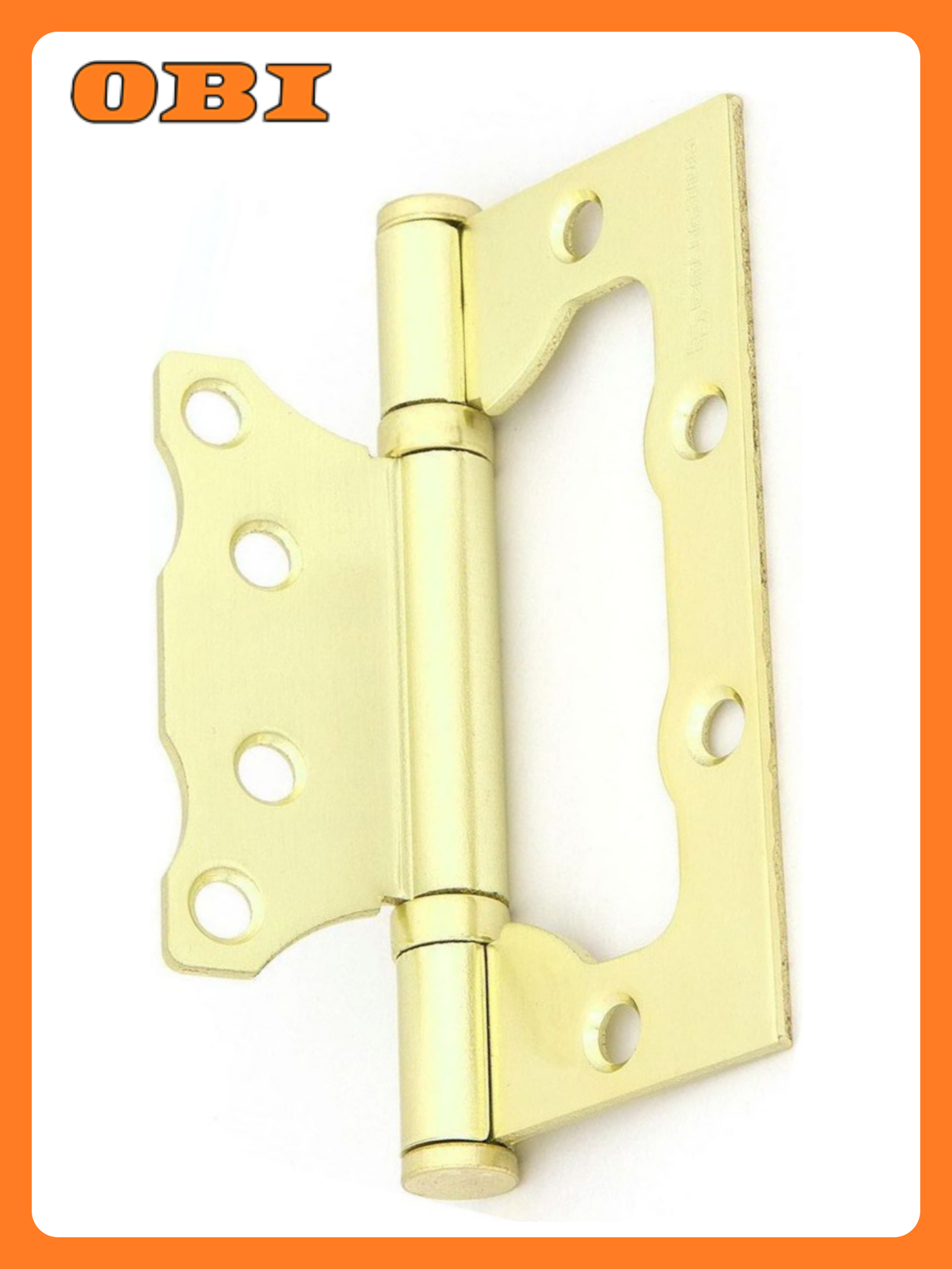 Дверная петля универсальная накладная Palladium 100х75х2,5 матовое золото