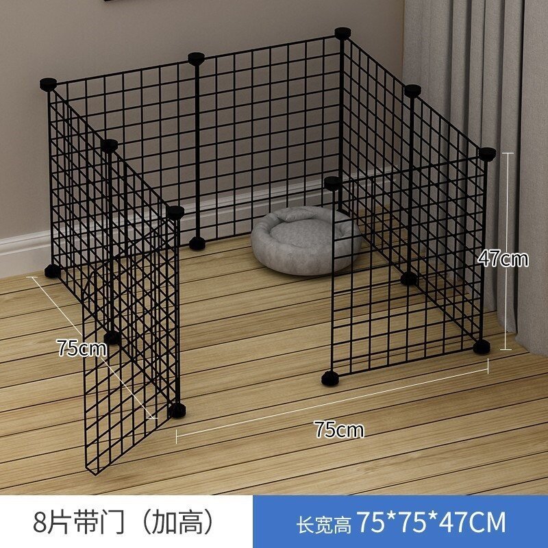 Забор кролика клетка кошка собачка забор для домашних животных 8шт с дверью (повышенной), длина 75, ширина 75, высота