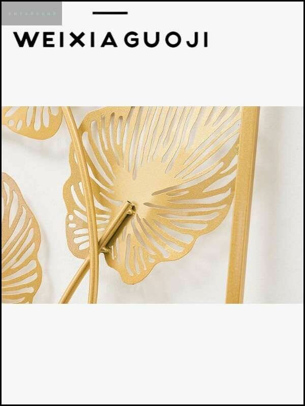 Настенное металлическое панно 30*85 см, декор для дома сусальное золото 2 шт