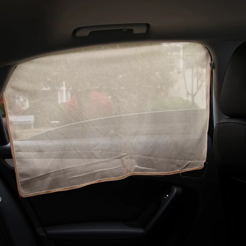 Магнитная солнцезащитная шторка для заднего стекла, пара, бежевый - Автомобильная шторка