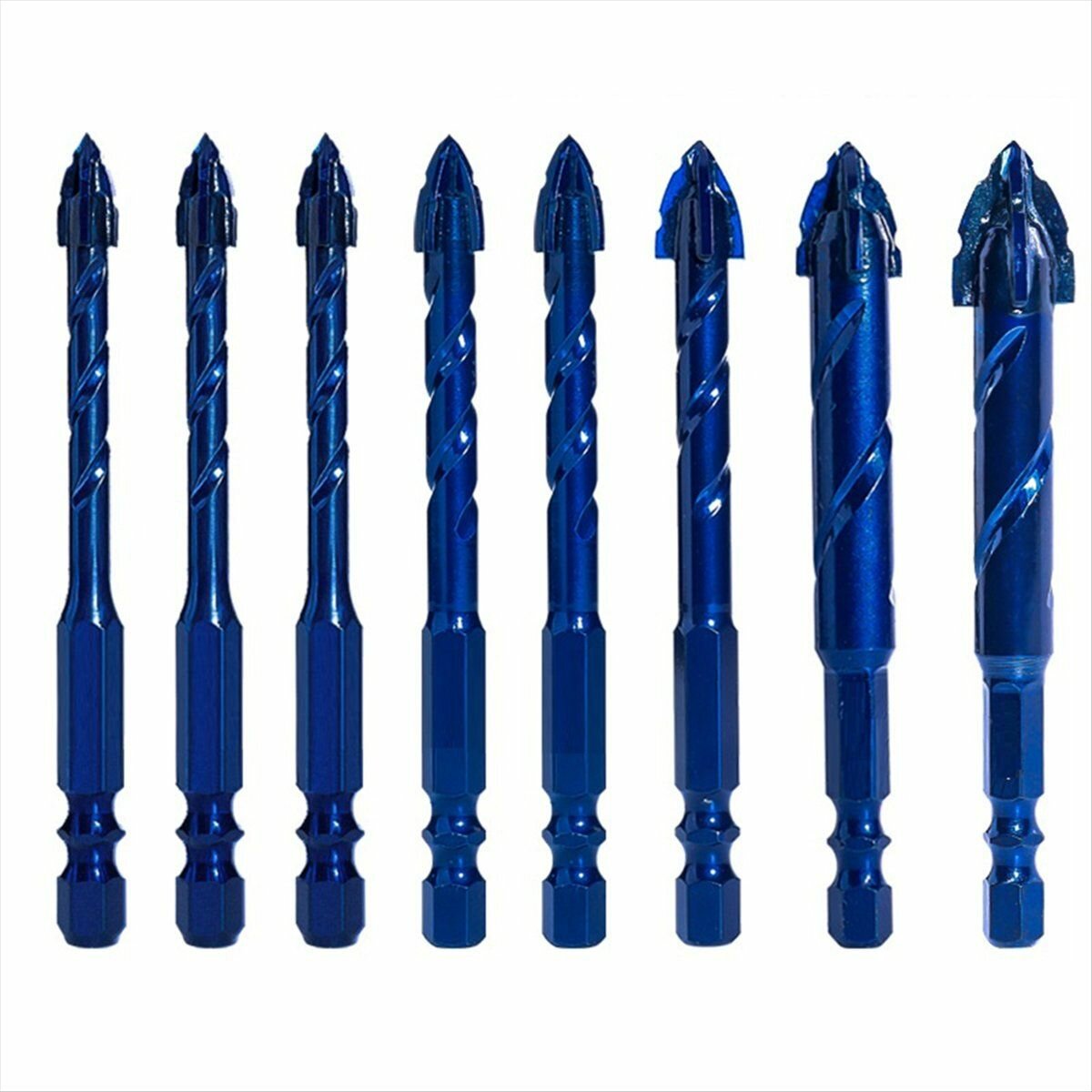 8 Шт Четырехгранных Зубчатых Эксцентриковых Сверл 6/8/10/12/14 Мм