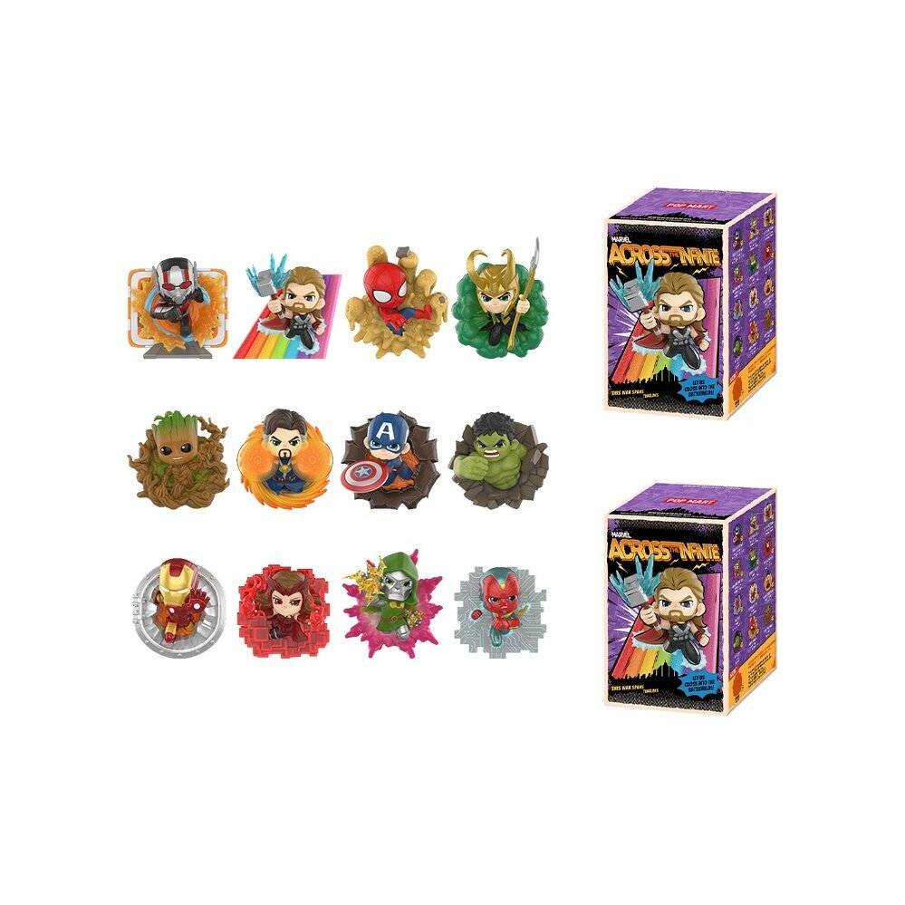 POP MART Marvel через бесконечность Капитан Америка Тор и т. д. персонаж сувениры и украшения фигурка слепые коробки