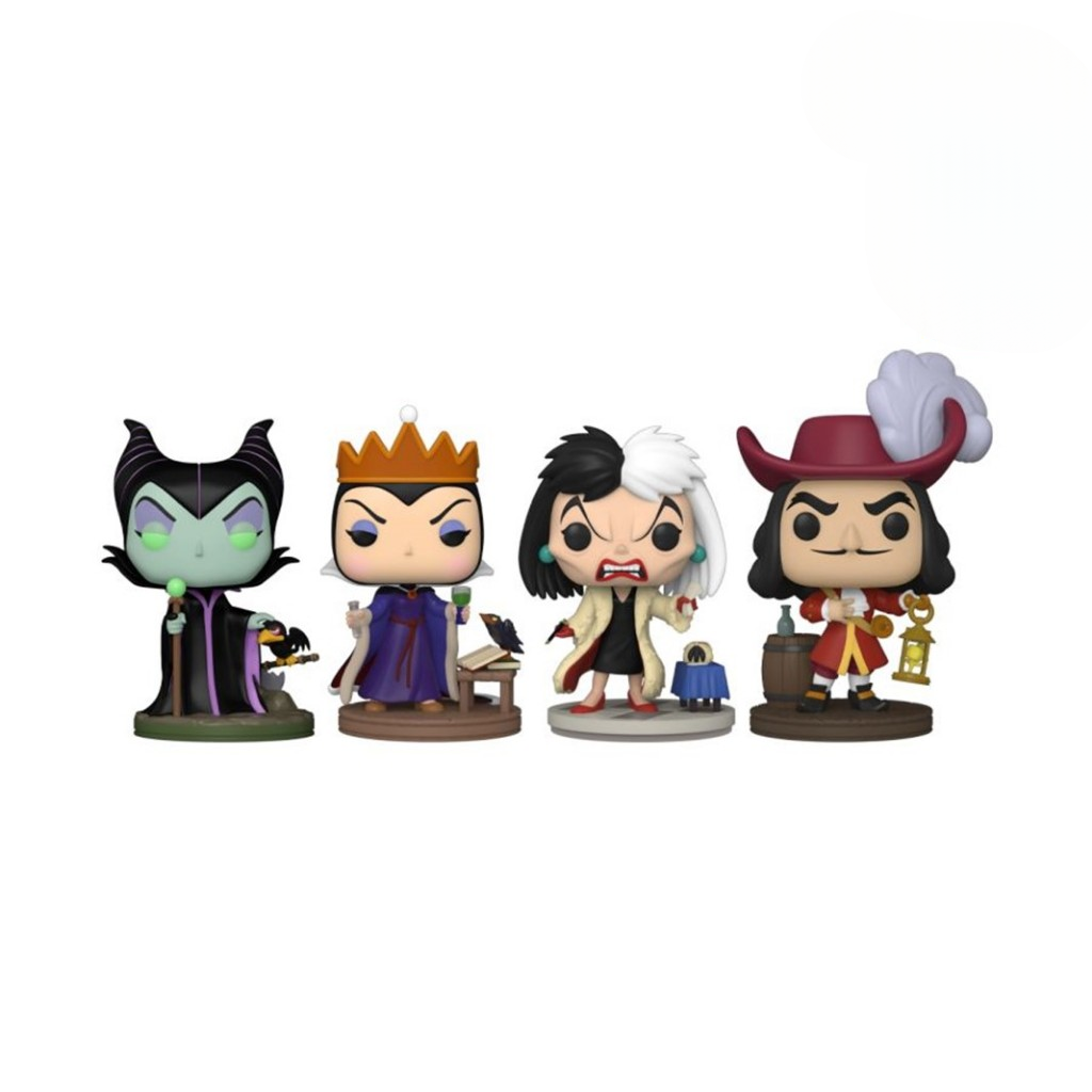 Набор фигурок Funko POP! Disney: Villains - Maleficent, Evil Queen, Cruella de Vil, Captain Hook 77129 Злодеи, 4 шт.