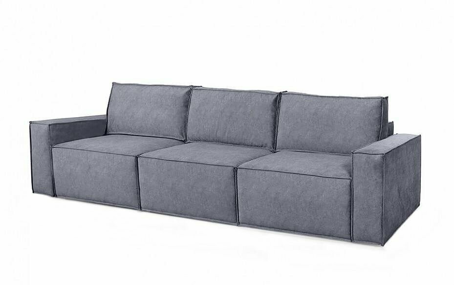 Диван-кровать прямой диван модульный Лофт 3 модуля еврокнижка с наполнением независимый пружинный блок и комфортный слой из инновационной высокоэластичной пены Elax, ткань микровелюр 310/975