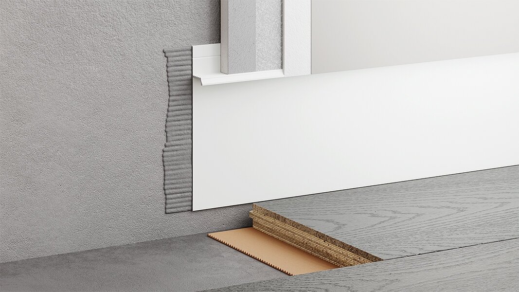 Скрытый плинтус DG-01 Белый (Без вставки)