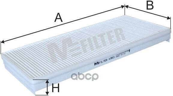 Фильтр воздушный ! кабины 400x180x40 MAN 19.403 (F2000) M-Filter арт. K953