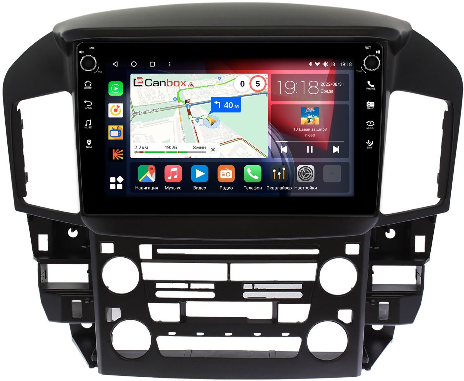 Штатная магнитола Canbox H-Line 7804-9218 Lexus RX 300 1997-2003 (авто с CD и кассетой) Android 10 (4G-SIM, 6/128, DSP, IPS) С крутилками
