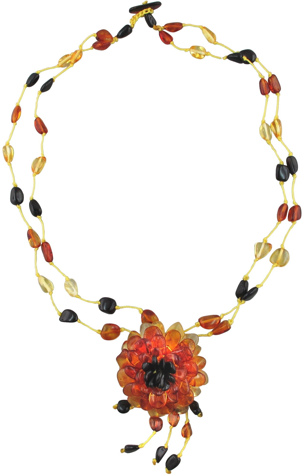 Колье, янтарь