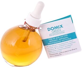 Domix, Масло для ногтей и кутикулы «Миндаль», с пипеткой, 75 мл
