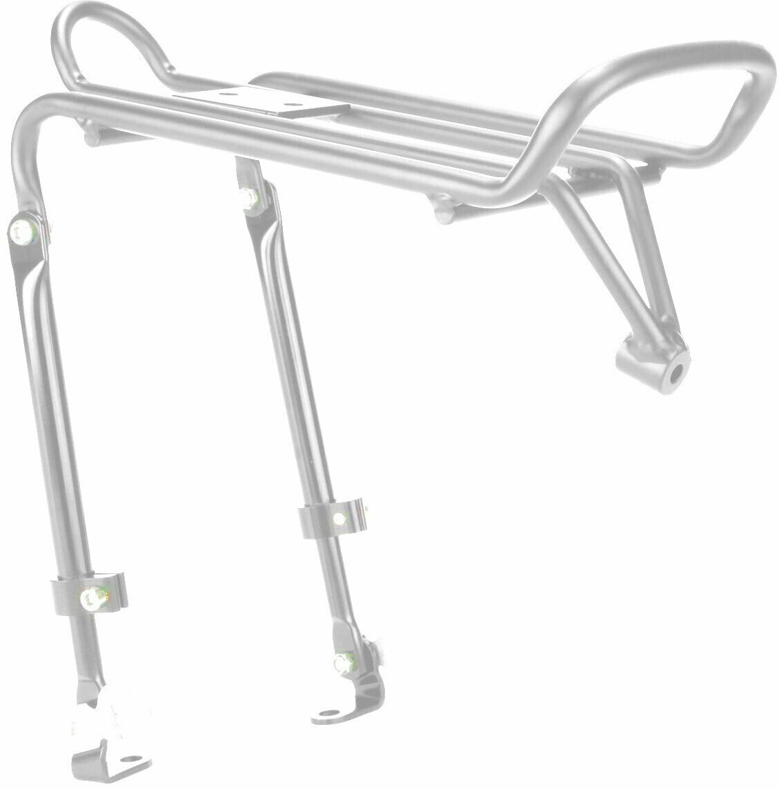 Багажник велосипедный передний CD-240 OSTAND 24-28", трубки алюминий, 13x24см серебристый