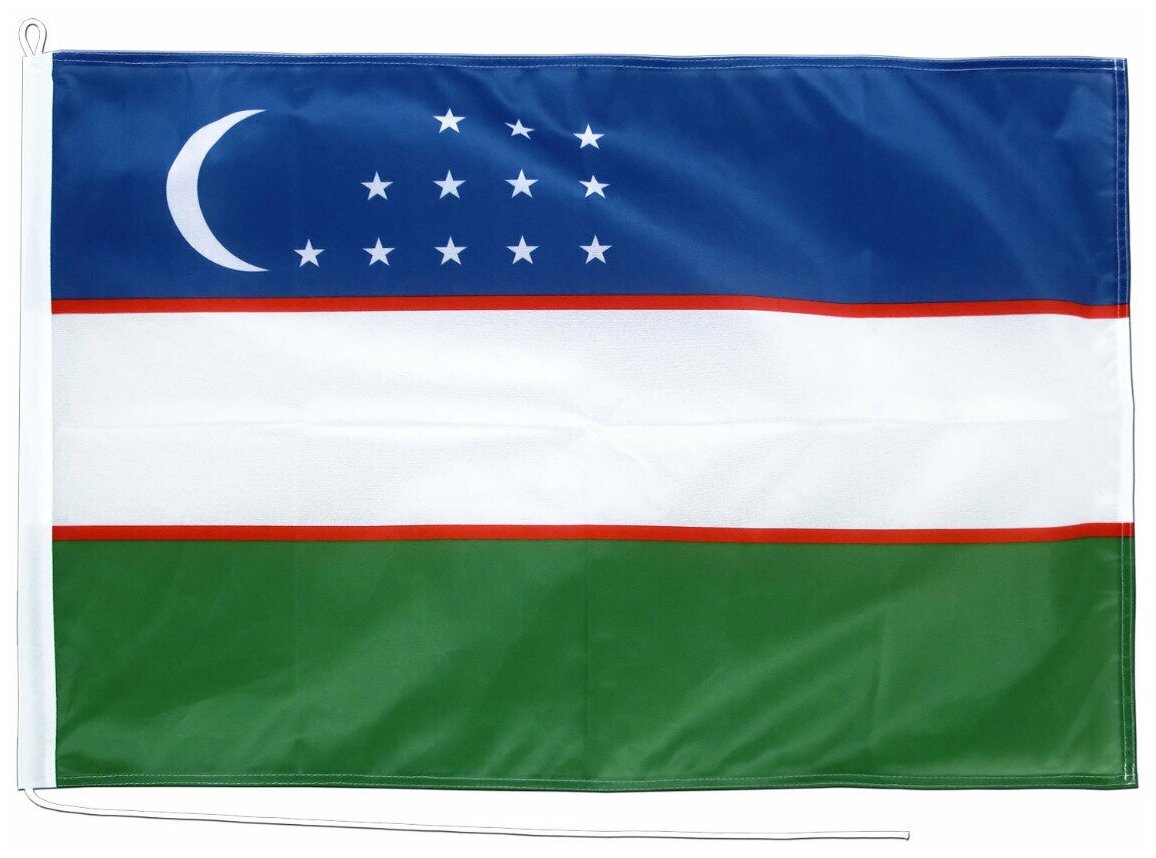 Флаг Узбекистана на яхту или катер 40х60 см
