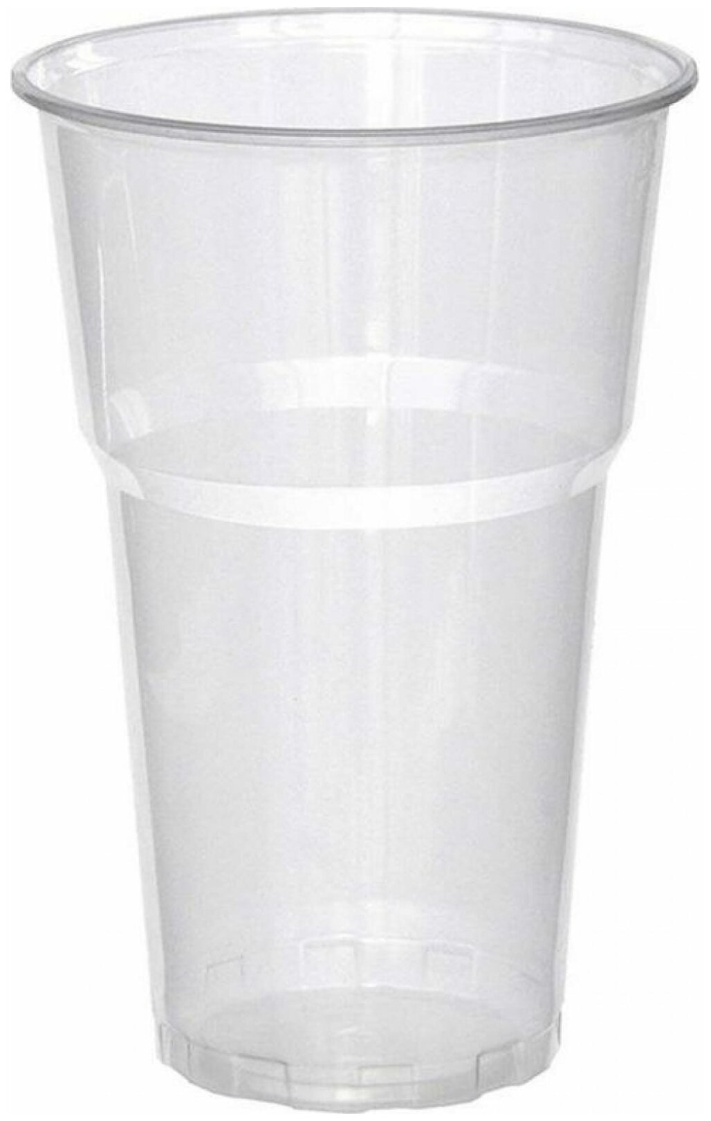 Стакан одноразовый Комус Бюджет пластиковый прозрачный 500 мл 50 штук в упаковке