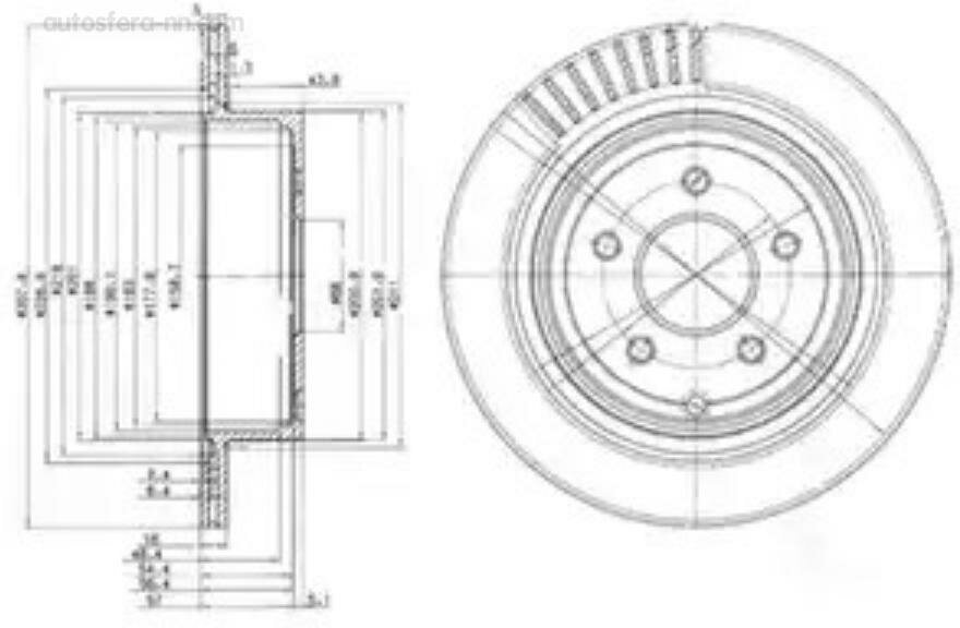 DELPHI BG4041 Тормозной диск (в упаковке 2 шт цена за 1 шт)