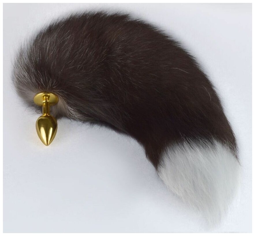 Плуг анальный золото с хвостом Огнёвка от Sitabella, 2,8 см