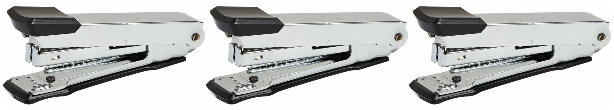 Attache Степлер "Moment" черный №10 до 10 листов, 3 шт